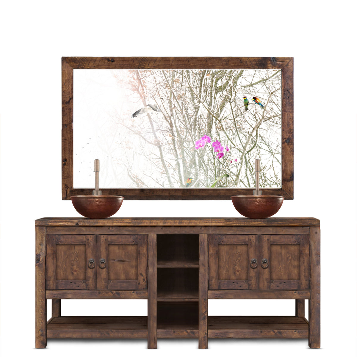 Ambrette Reclaimed Wood Bathroom Vanity – HappyFrog Decor